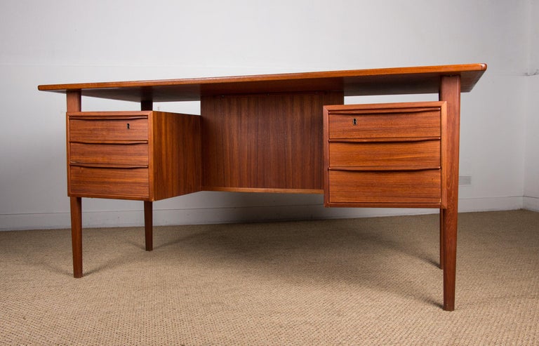 Large Executive Desk, Double Sided, Danish in Teak 1969 Peter Lovig ...