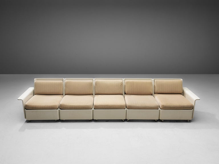 Large Extendable Modular Sofa on Wheels at 1stDibs | extendable couch ...