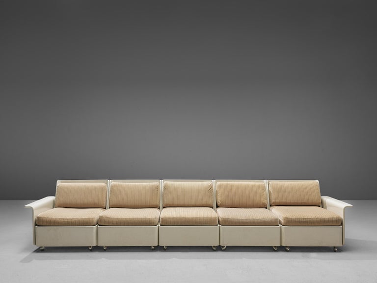 Large Extendable Modular Sofa on Wheels at 1stDibs | extendable couch ...