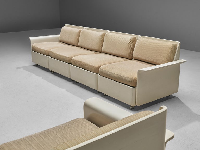Large Extendable Modular Sofa on Wheels at 1stDibs | extendable couch ...