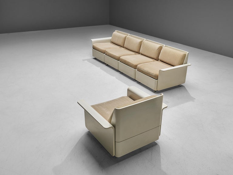 Large Extendable Modular Sofa on Wheels at 1stDibs | extendable couch ...