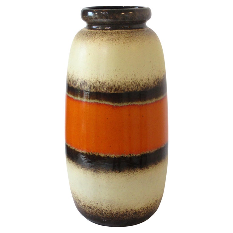 Large Fat Lava Pottery Vase by Scheurich Germany For Sale at 1stDibs