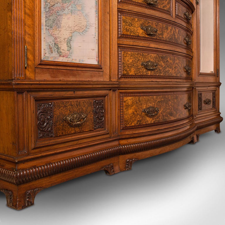 Large Fine Antique Wardrobe Compactum, English, Walnut, Gillow and Co ...