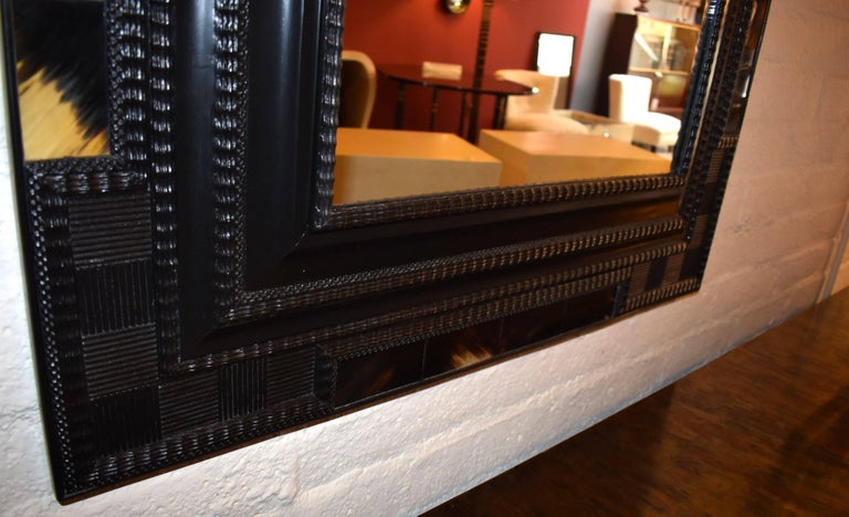 Large Flemish Style Horn Mirror at 1stDibs