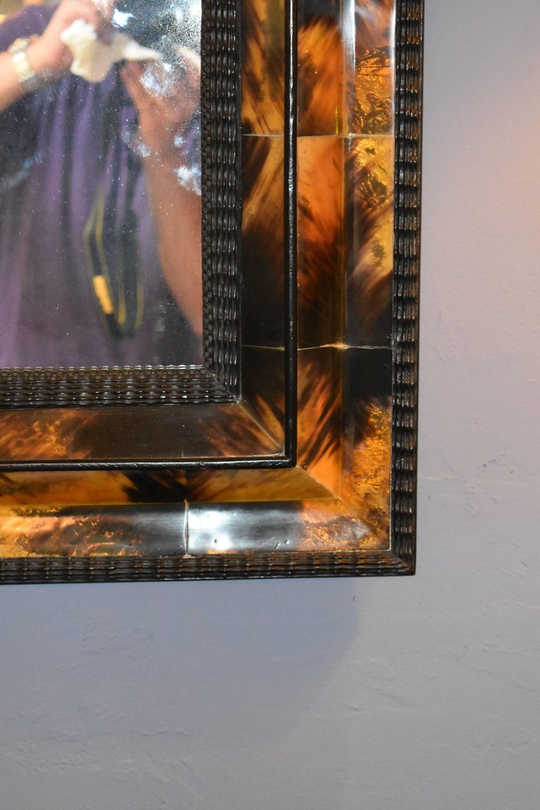 Large Flemish Style Horn Mirror at 1stDibs