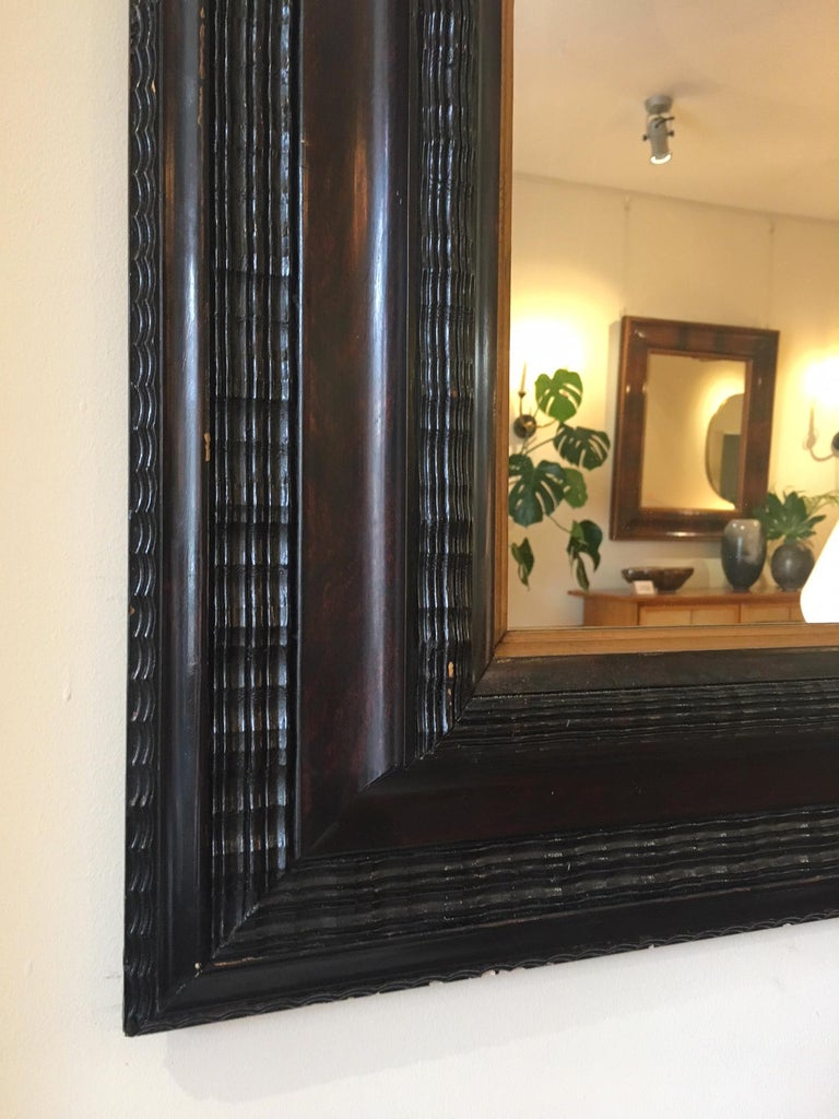 Large Flemish Style Ripple Frame Mirror at 1stDibs