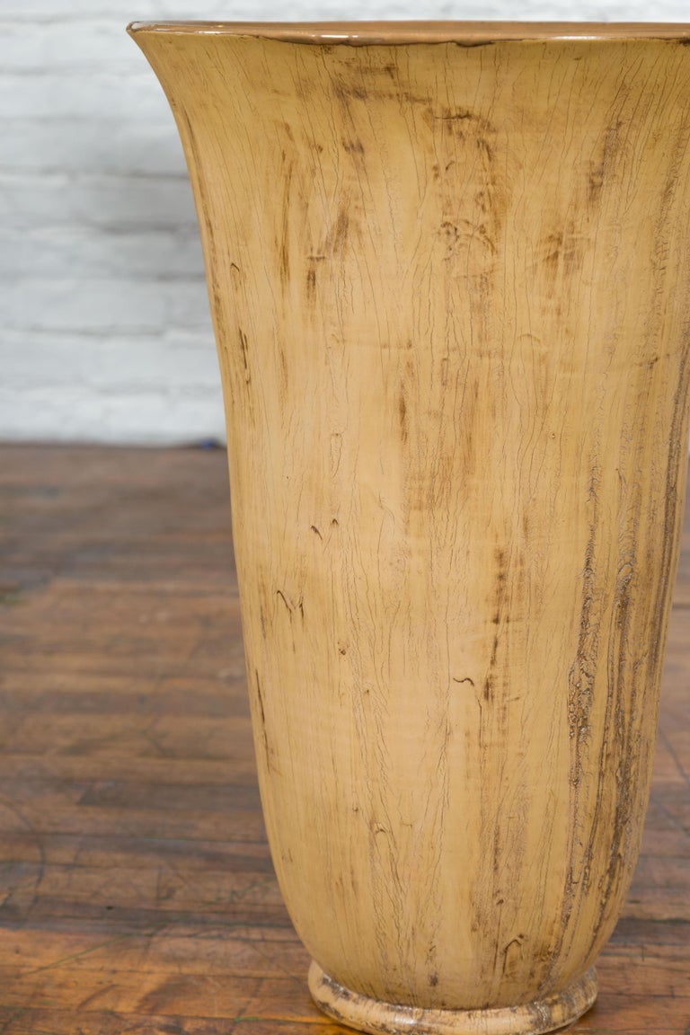 Large Flute Shaped Contemporary Vase with Textured Design For Sale at ...
