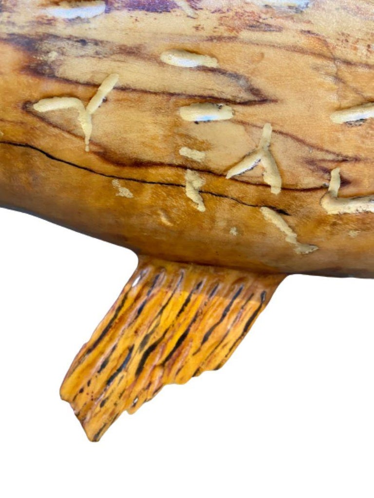 Large Folk Art Carved Northern Pike or Muskie, circa 1930s For Sale at ...