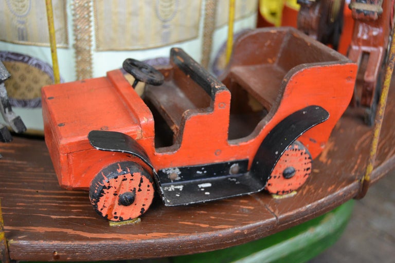 Large Folk Art Wooden Merry-Go-Round Model For Sale at 1stDibs | merry ...