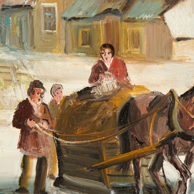 Large Framed 20th Century Dutch School Winter Scene, John Haanstra, Oil ...