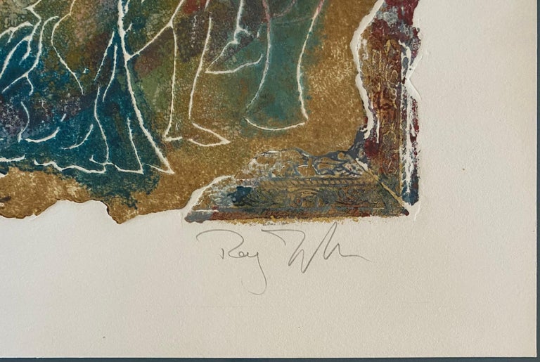 Large Framed Color Lithograph Women Horse Riders and Dancers Signed For ...