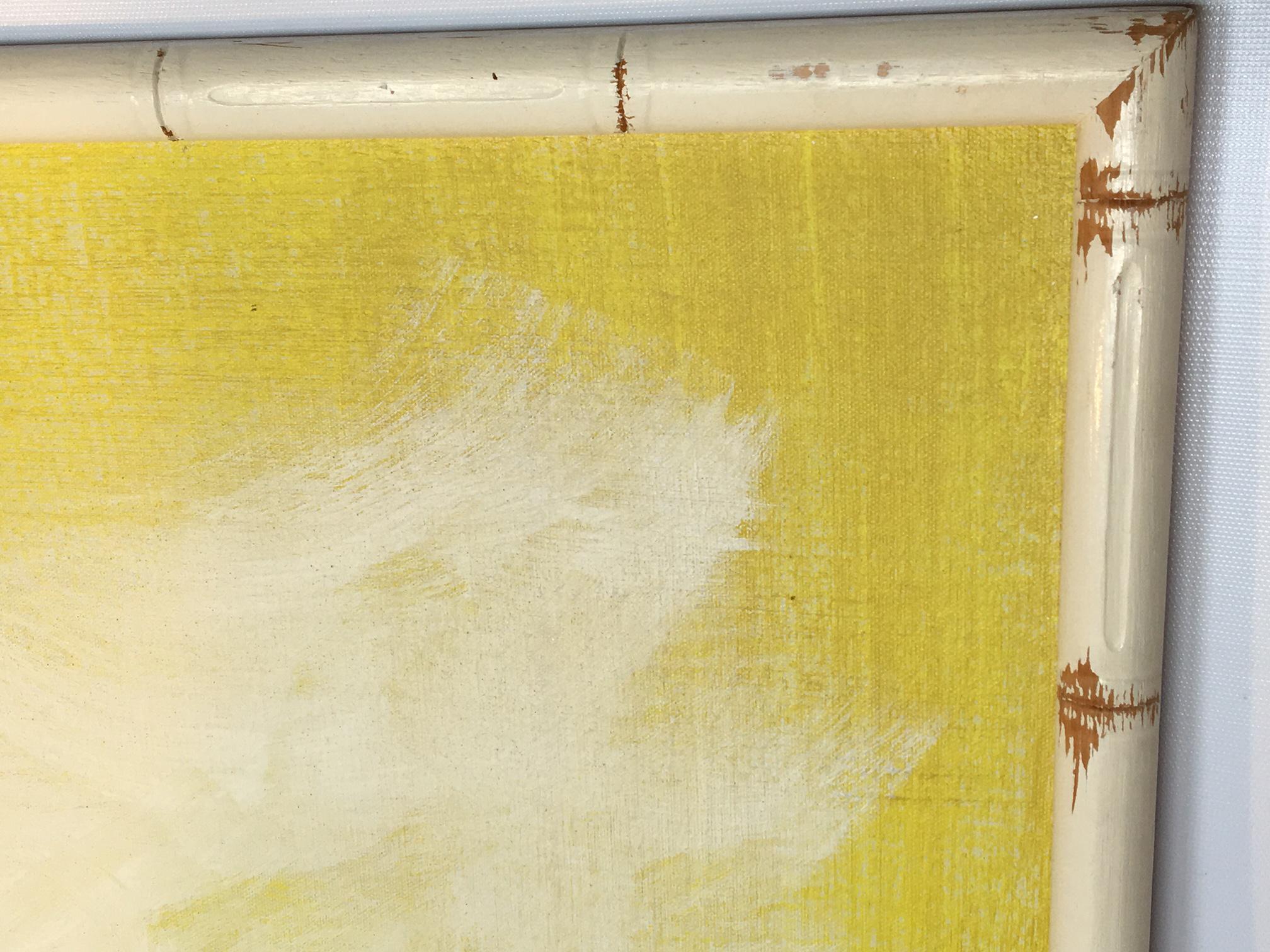 Large Framed Wing Lee Mid-Century Asian Bamboo Painting For Sale at ...