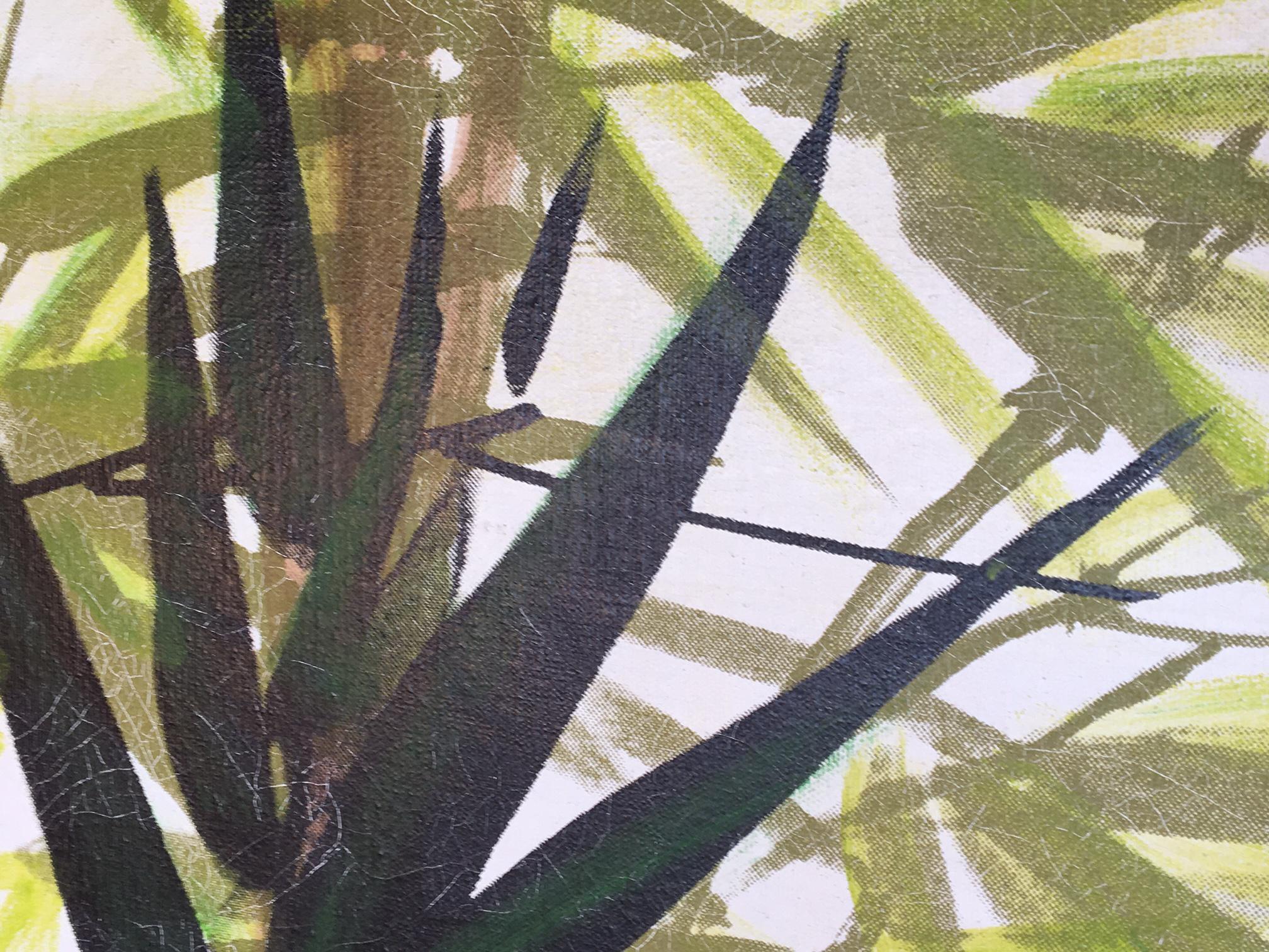 Large Framed Wing Lee Mid-Century Asian Bamboo Painting For Sale at ...