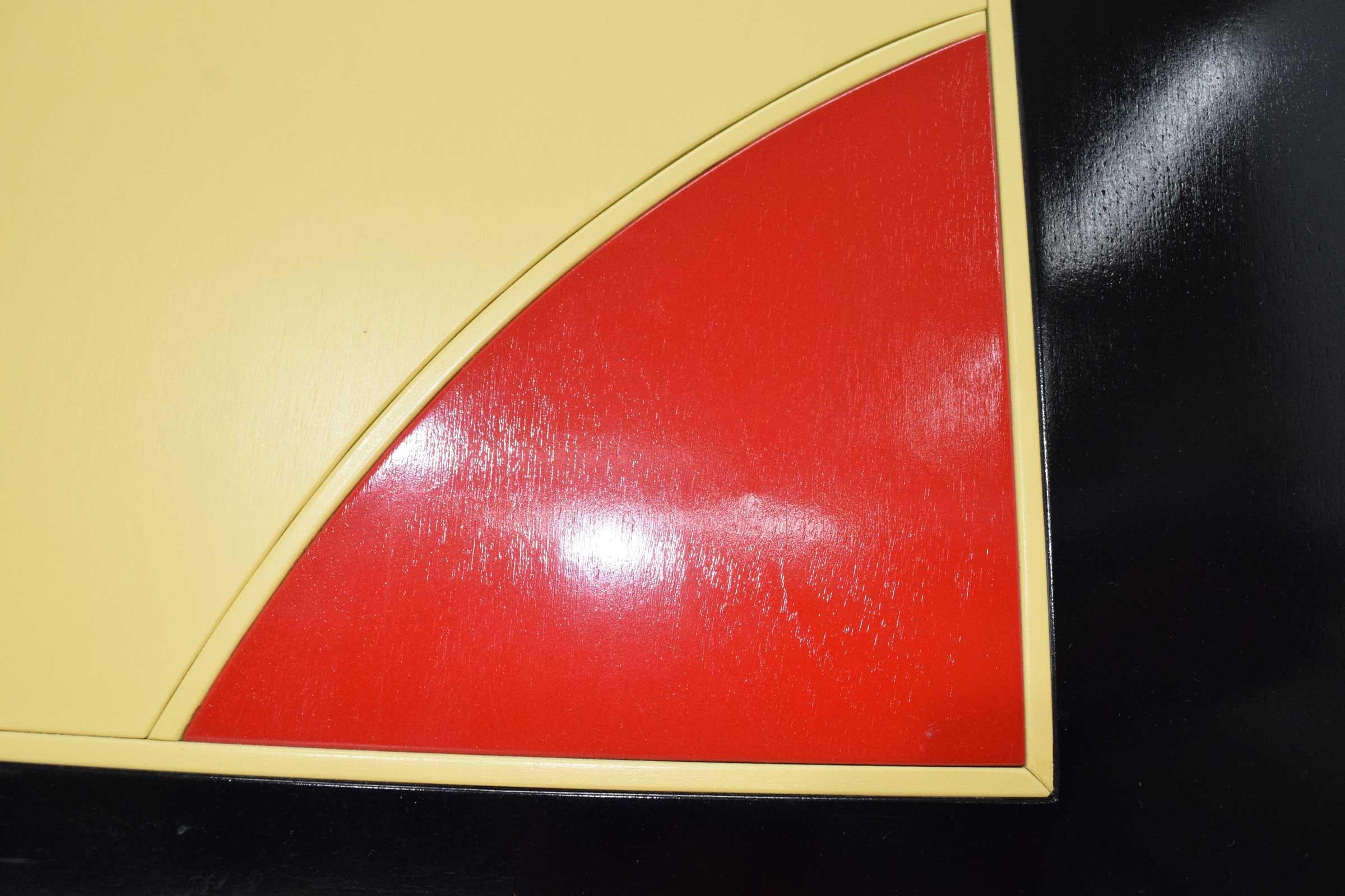 Large Painting on Board in Style of Frank Stella's Award Winning MOMA ...