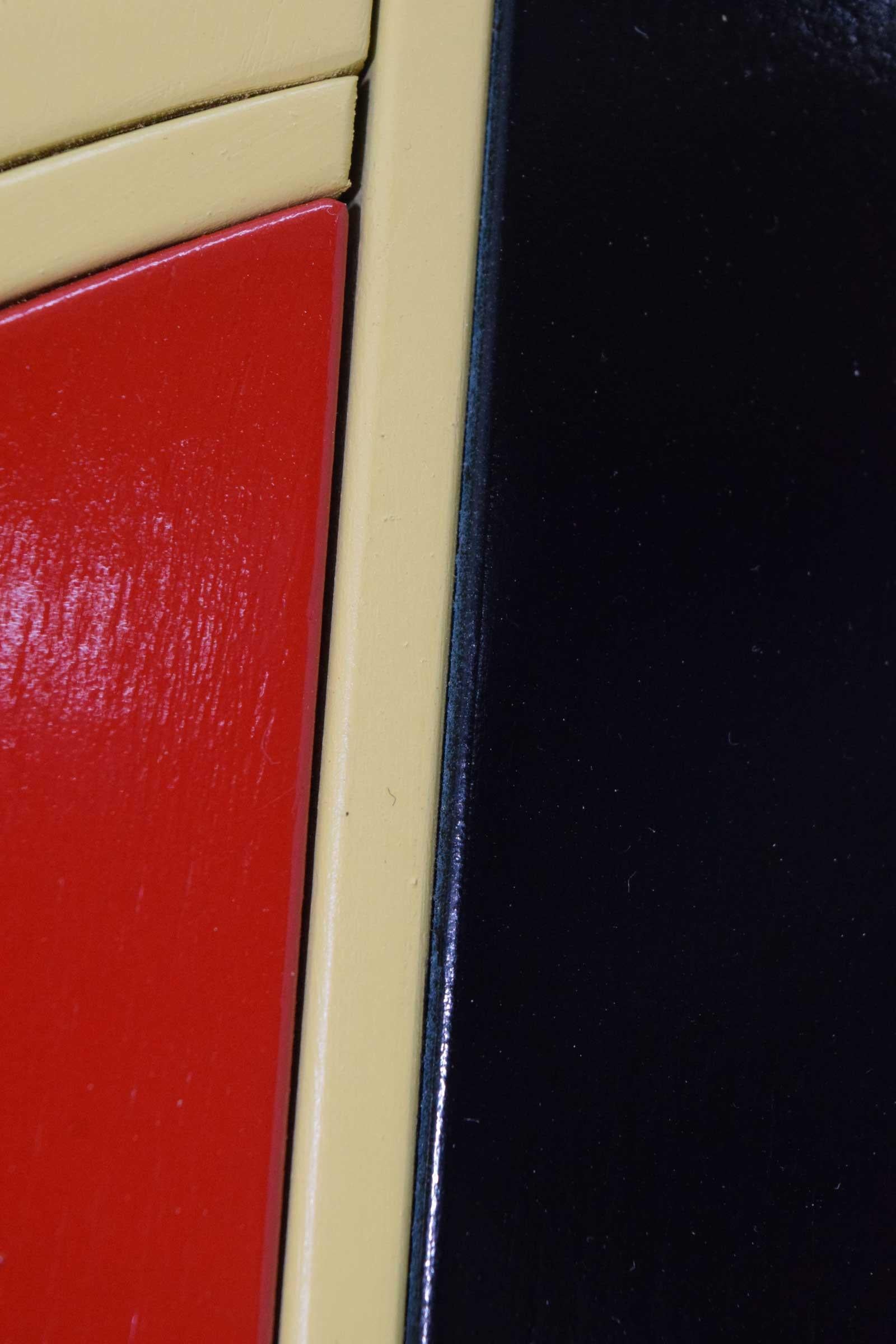 Large Painting on Board in Style of Frank Stella's Award Winning MOMA ...