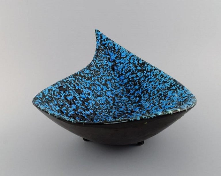 Large Freeform Bowl in Glazed Ceramics, France, 1960s For Sale at ...