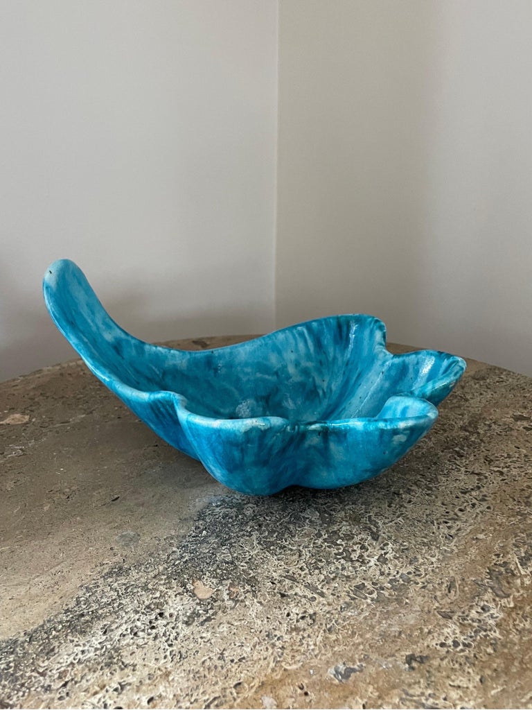 Large Freeform Guido Gambone Bowl, Italy, Ceramic For Sale at 1stDibs