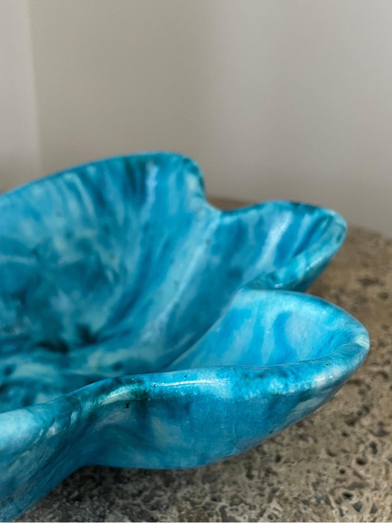 Large Freeform Guido Gambone Bowl, Italy, Ceramic For Sale at 1stDibs