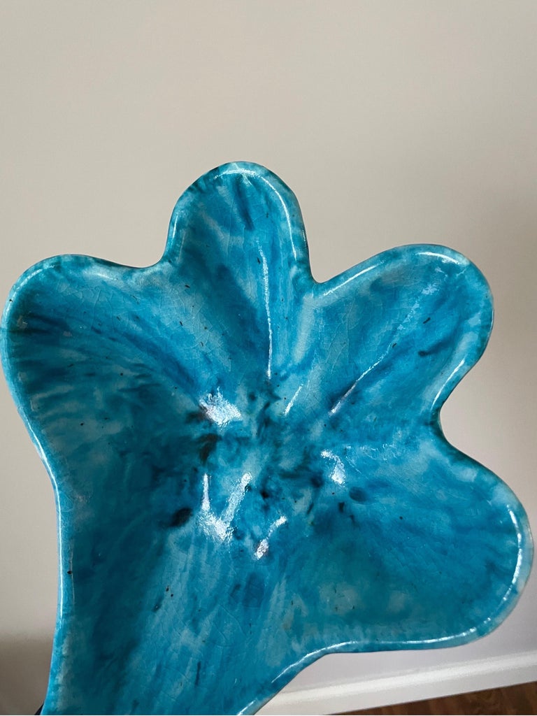 Large Freeform Guido Gambone Bowl, Italy, Ceramic For Sale at 1stDibs