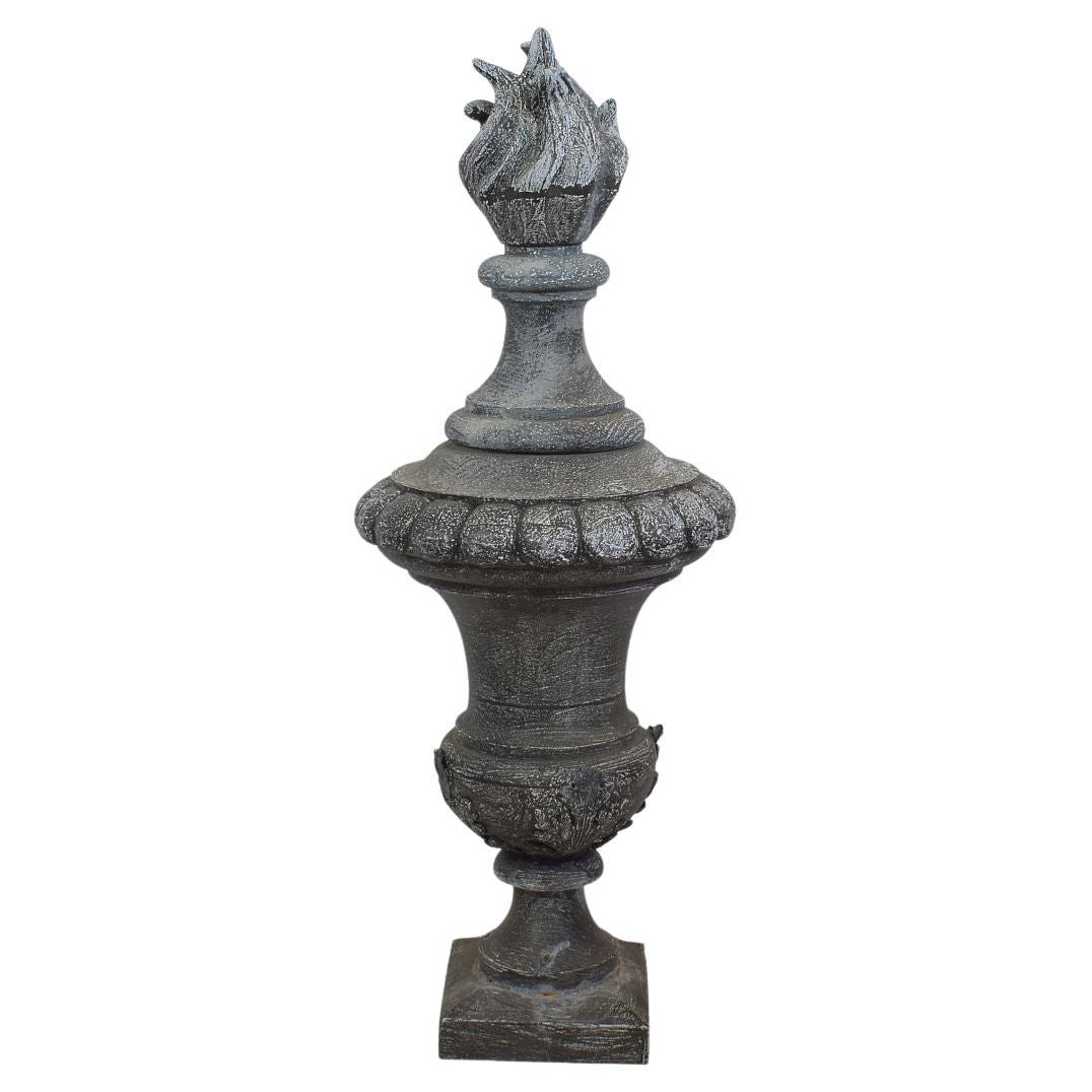 19th Century French Architectural Flame Finial in Copper at 1stDibs