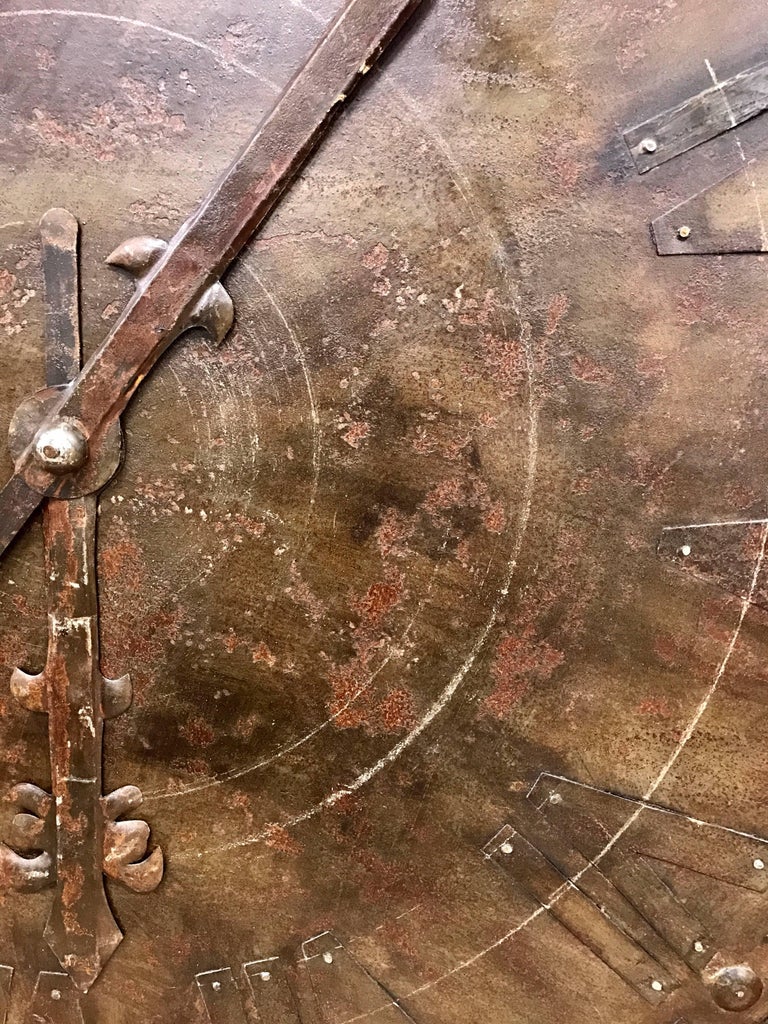 Large French Antique Metal Turret Clock Face at 1stDibs
