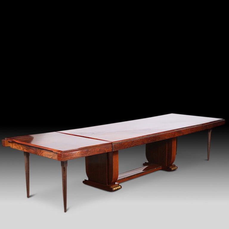 Large French Art Deco Extending Dining Table by Christian Krass at 1stDibs