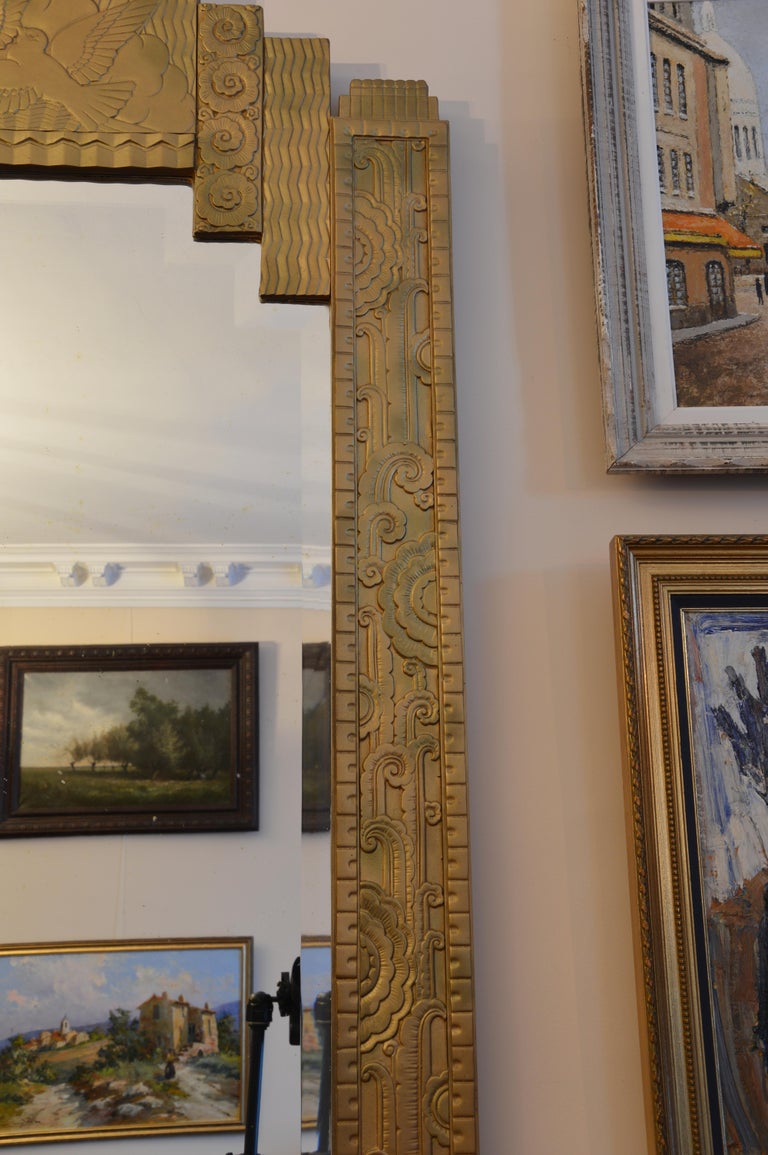Large French Art Deco Wall Mirror, 1920s at 1stDibs