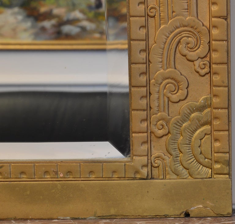 Large French Art Deco Wall Mirror, 1920s at 1stDibs