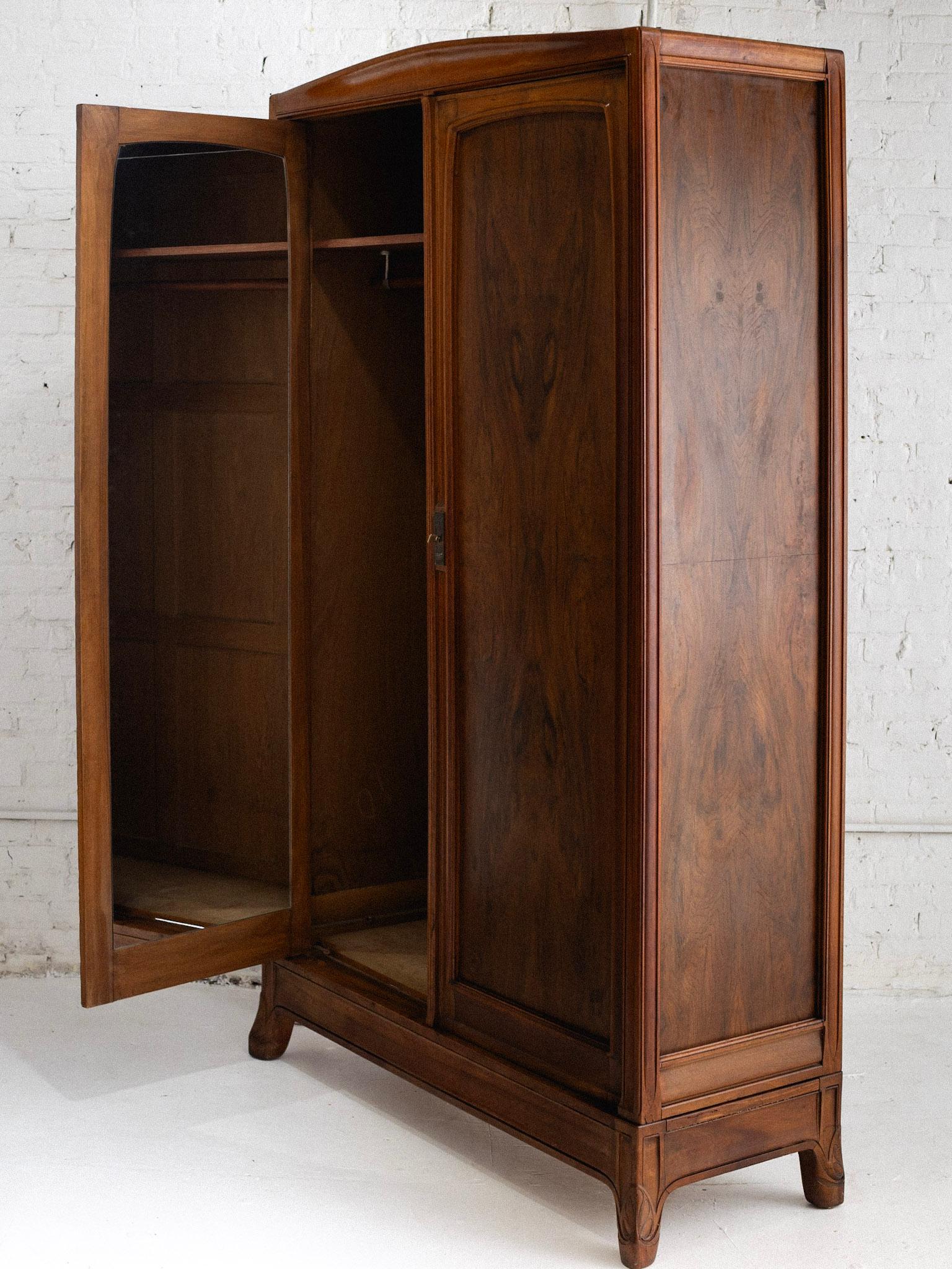Large French Art Nouveau Wardrobe For Sale at 1stDibs