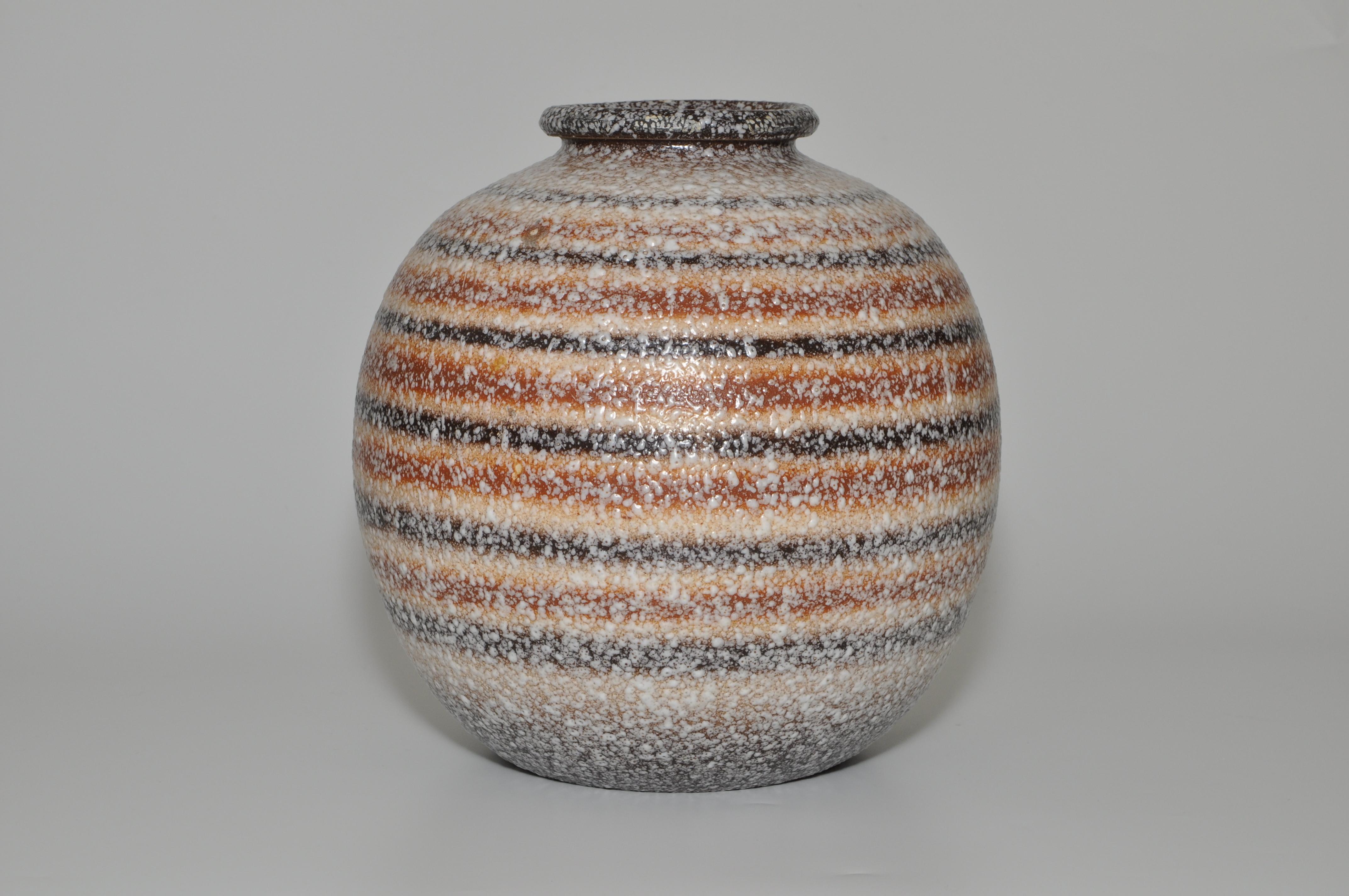 Large French Art Pottery by Louis Dage Red Ceramic Vase Pot For Sale at ...