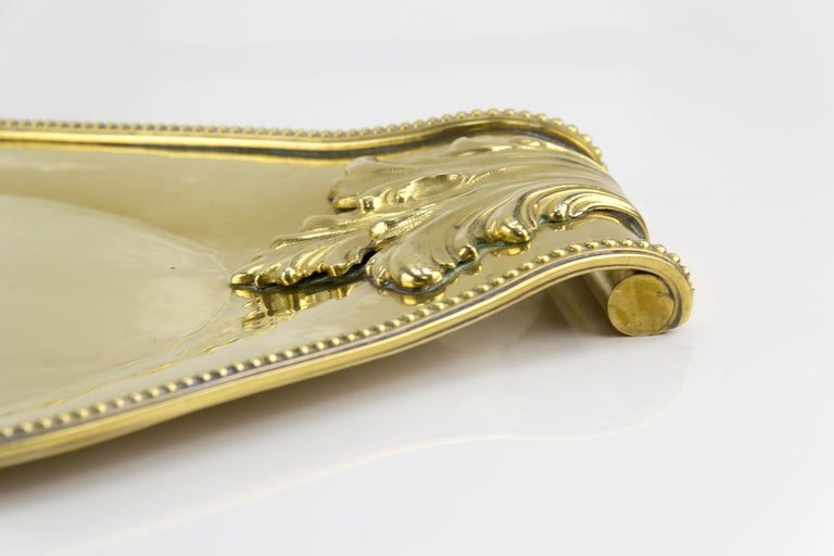 Large French Baroque Style Oval Brass Tray For Sale at 1stDibs | french ...