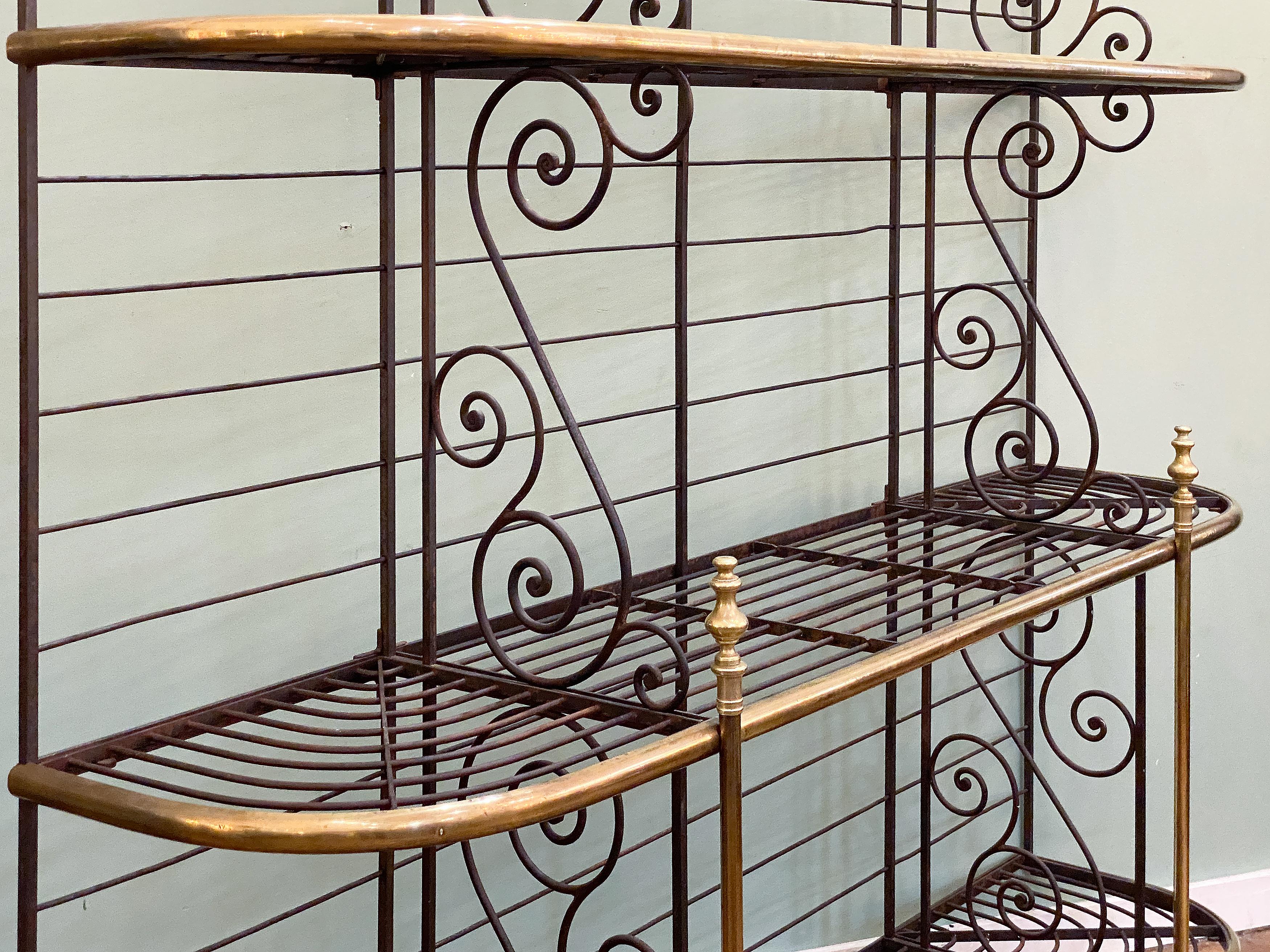 Large French Boulangerie Stand or Baker's Rack of Wrought Iron and ...