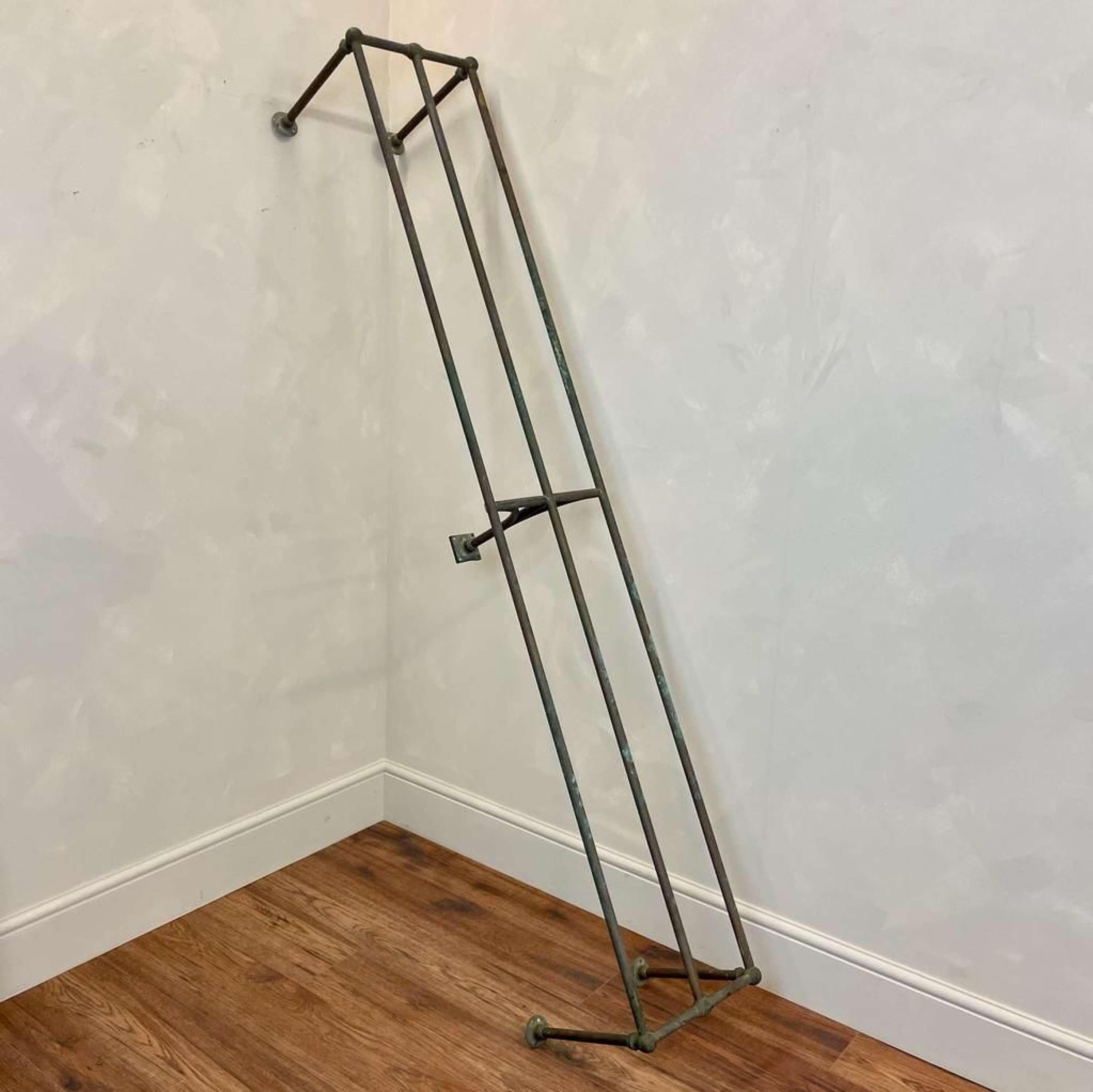 Large French Brass and Copper Railway Luggage Rack c1900 Boot-room ...