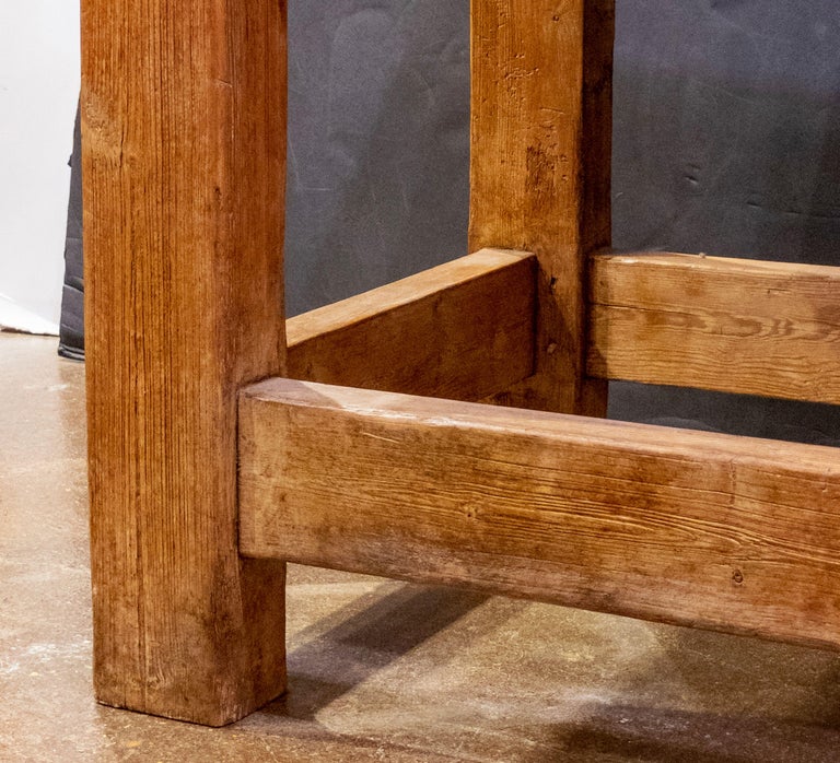 Large French Butcher's Chopping Block on Stand at 1stDibs