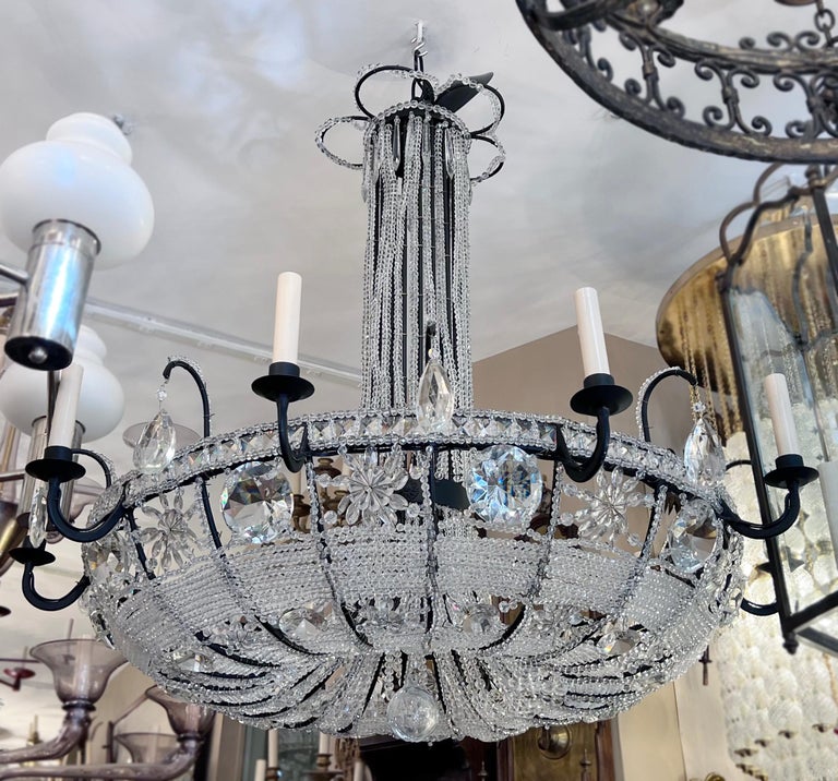 Large French Crystal Chandelier For Sale at 1stDibs
