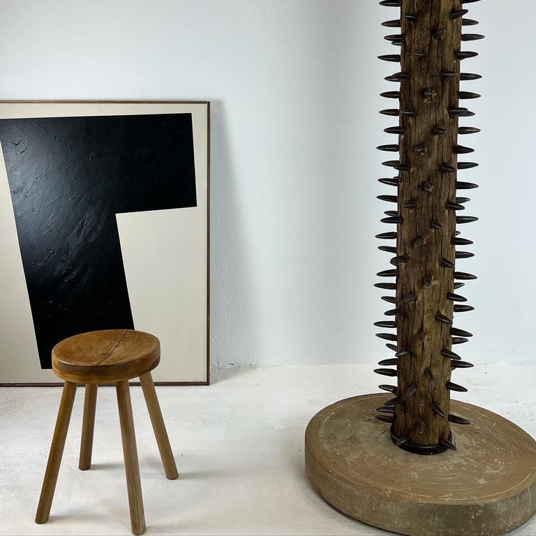 Large French Decorative TOTEM from the 19th Century For Sale at 1stDibs