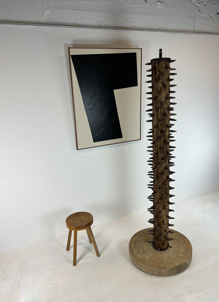 Large French Decorative TOTEM from the 19th Century For Sale at 1stDibs