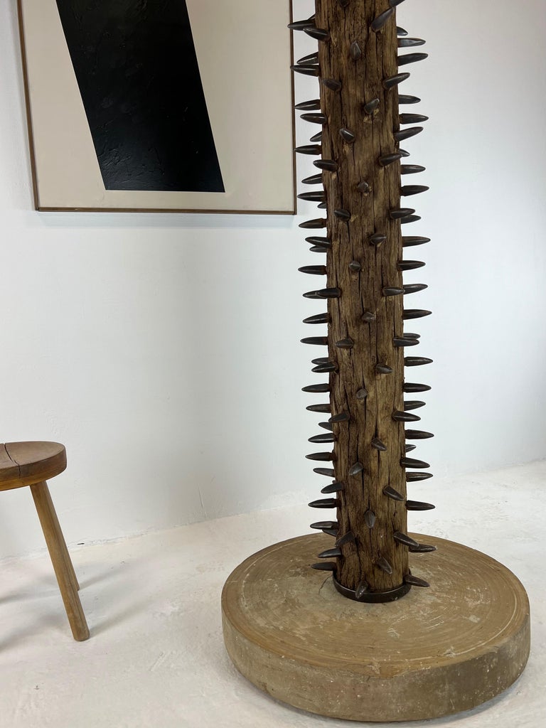 Large French Decorative TOTEM from the 19th Century For Sale at 1stDibs