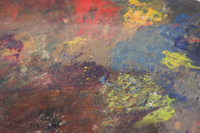 Large French Early 20th Century Signwriters Artist Palette at 1stDibs