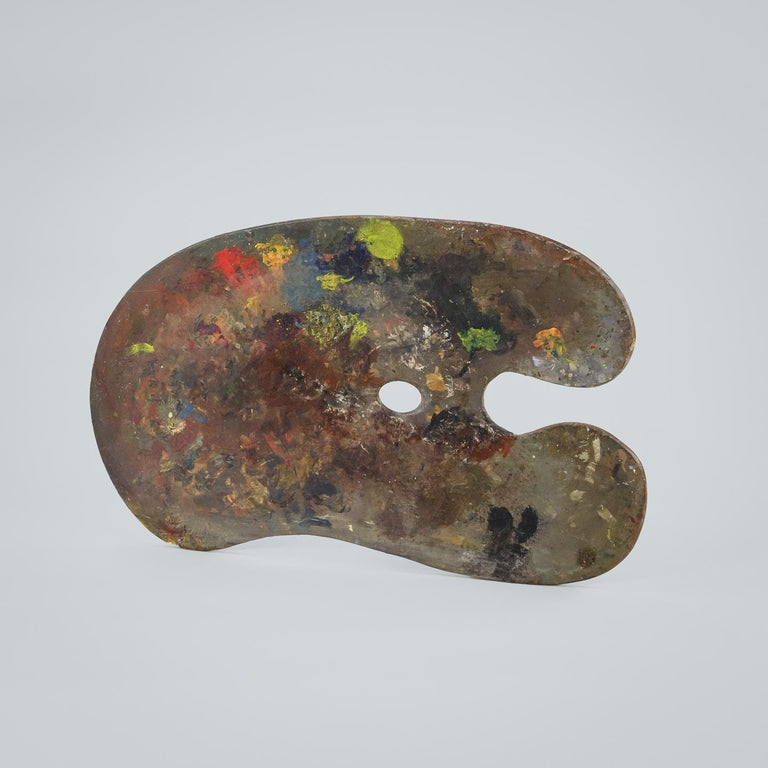 Large French Early 20th Century Signwriters Artist Palette at 1stDibs