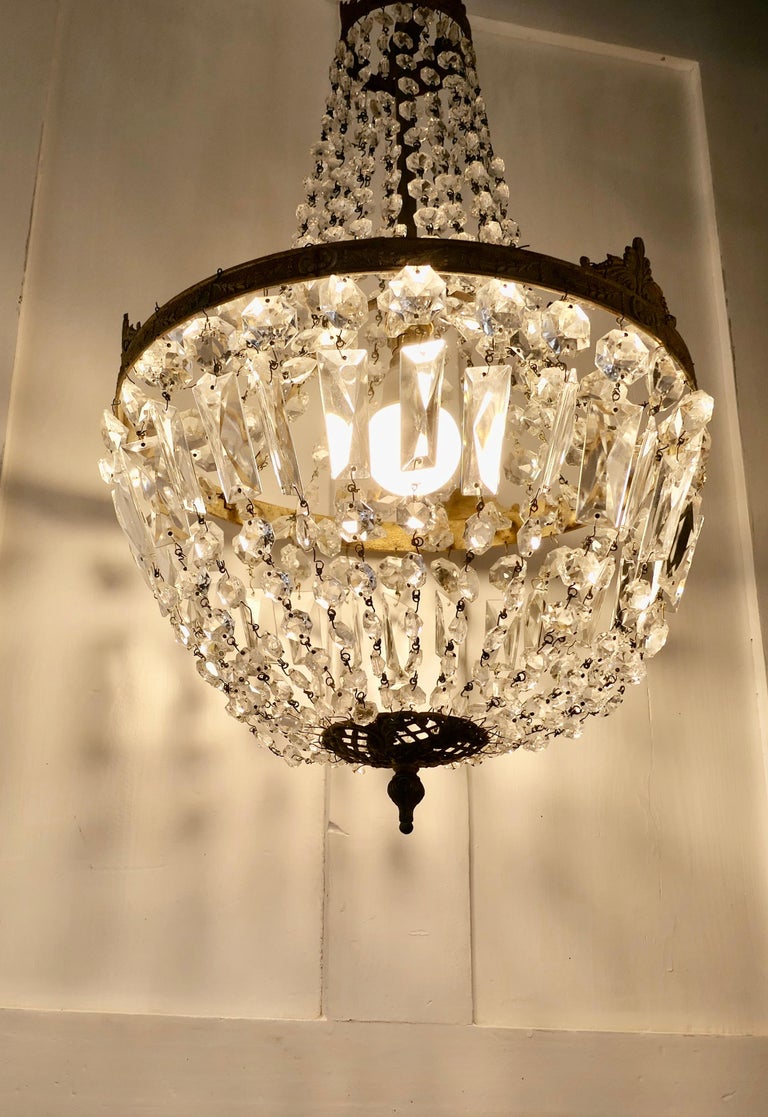 Large French Empire Style Tent Chandelier For Sale at 1stDibs
