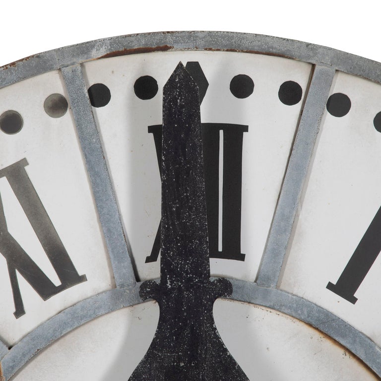 Large French Enamelled Clock Face For Sale at 1stDibs