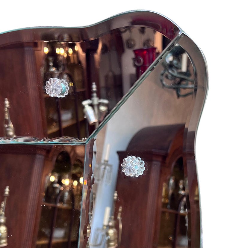 Large French Etched Mirror For Sale at 1stDibs