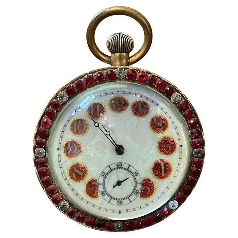 Large French "Jewelled" Crystal Ball Clock For Sale at 1stDibs