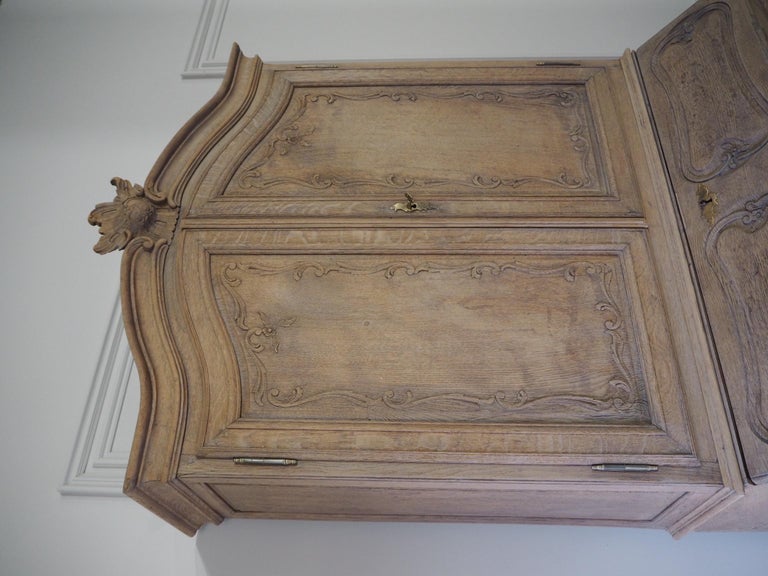 Large French Louis Bureau Bookcase Cabinet For Sale at 1stDibs