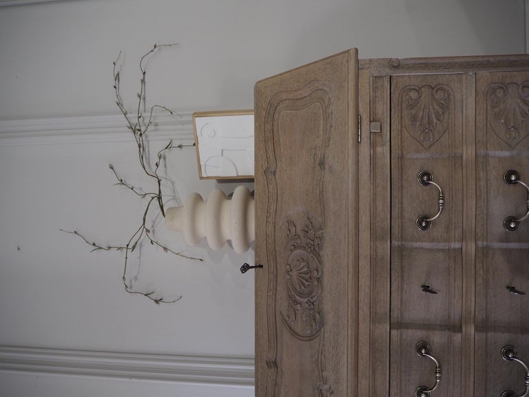 Large French Louis XV Bureau in Weathered Wood Limed Oak For Sale at ...