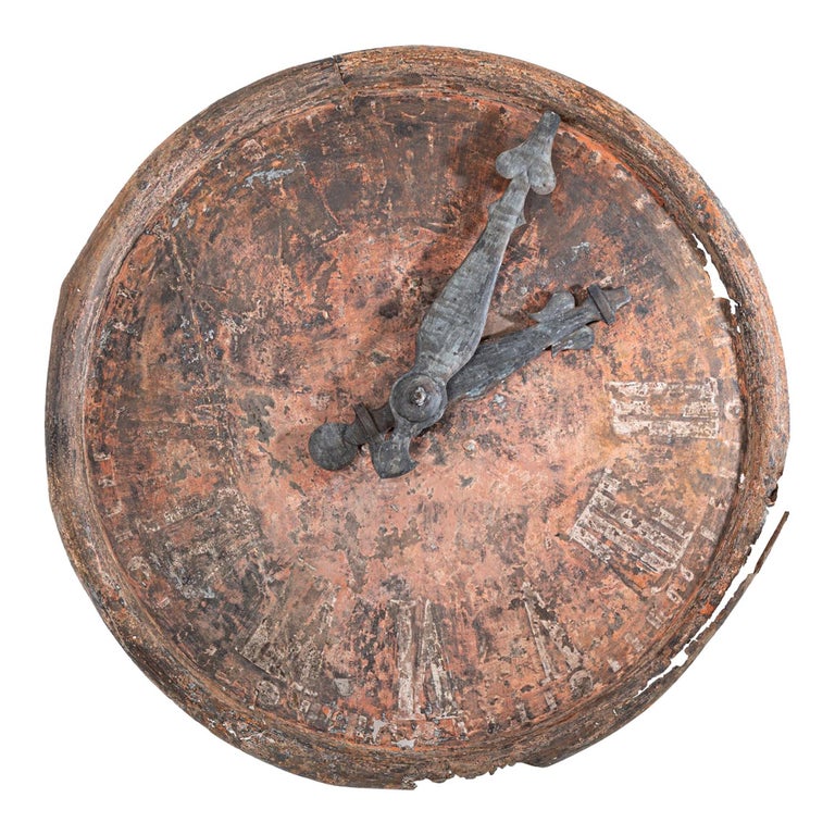 Large French Metal Clock Face For Sale at 1stDibs