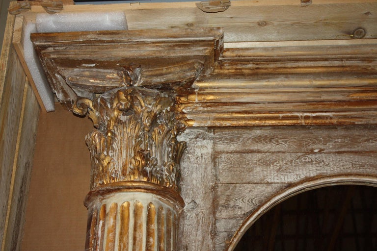 Large French Mirror with Flanked by Corinthian Columns For Sale at 1stDibs