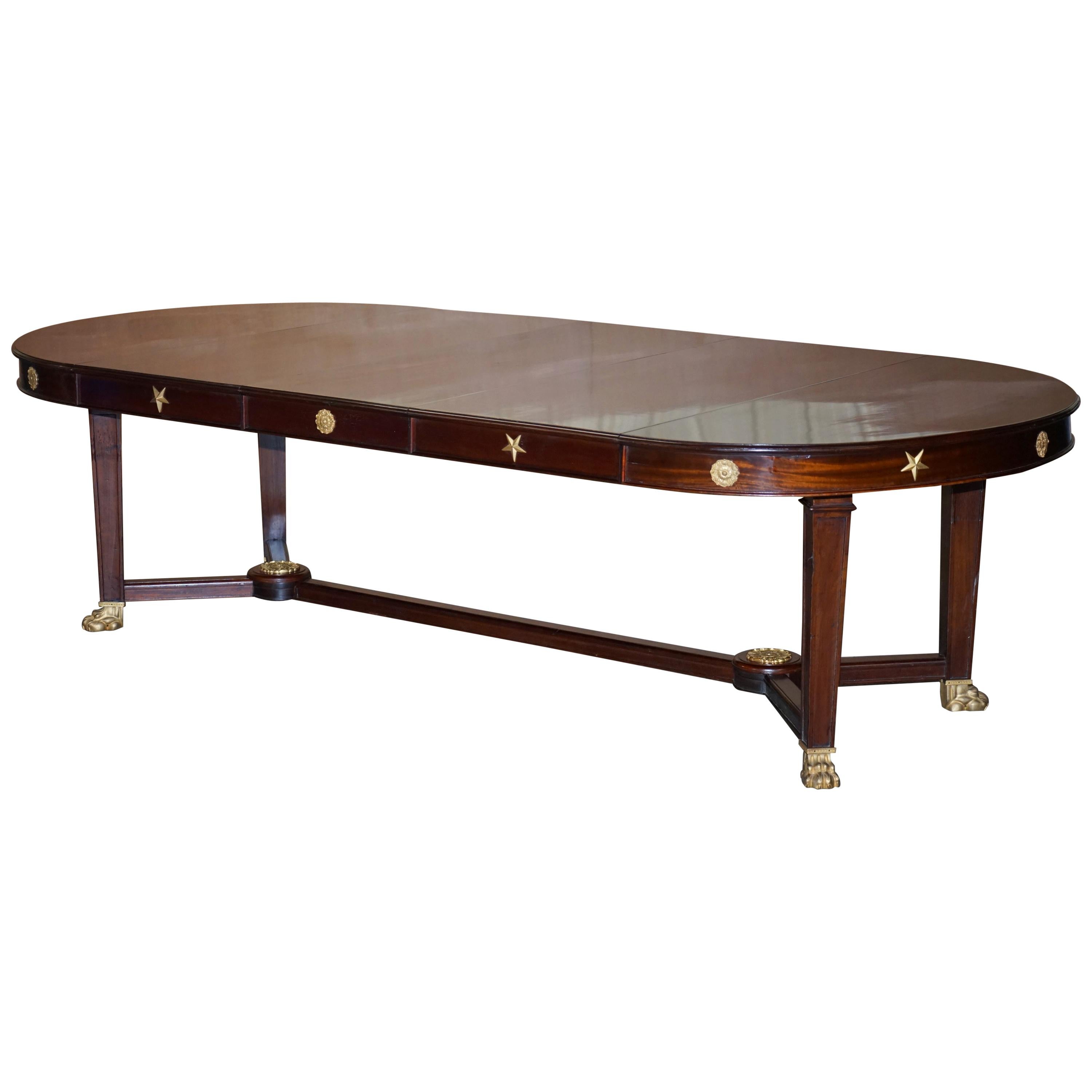 Large French Napoleon III Empire Style Dining Table Bronze Mounts Part ...