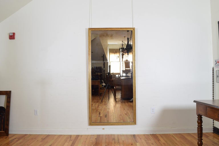 Large French Neoclassic Giltwood and Gilt Gesso Mirror, Original Two ...